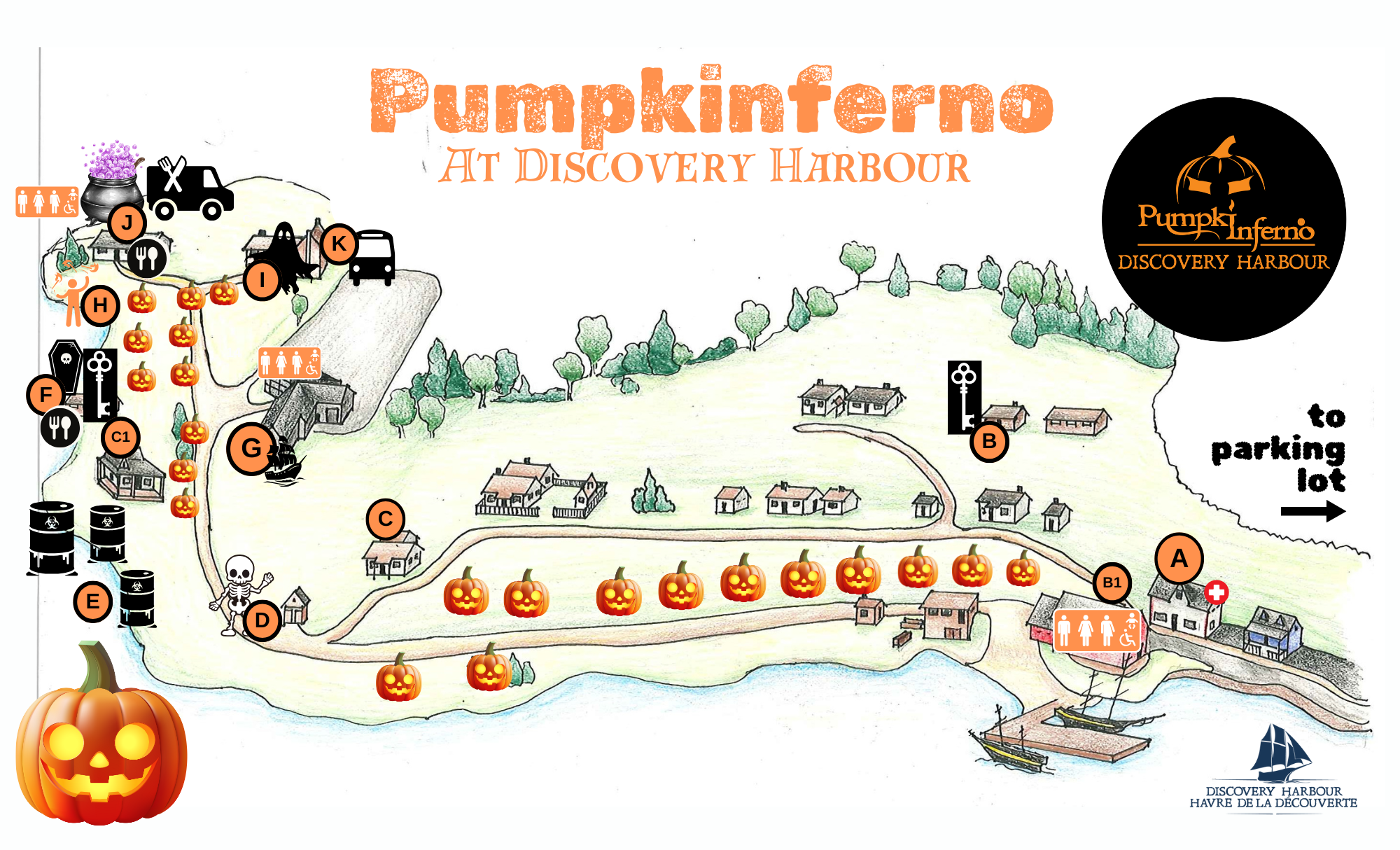 Pumpkinferno Map - Discovery Harbour